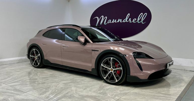 VN22OLC PINK Porsche Taycan (93.4KWh) for sale for £76,950 in Vale of ...